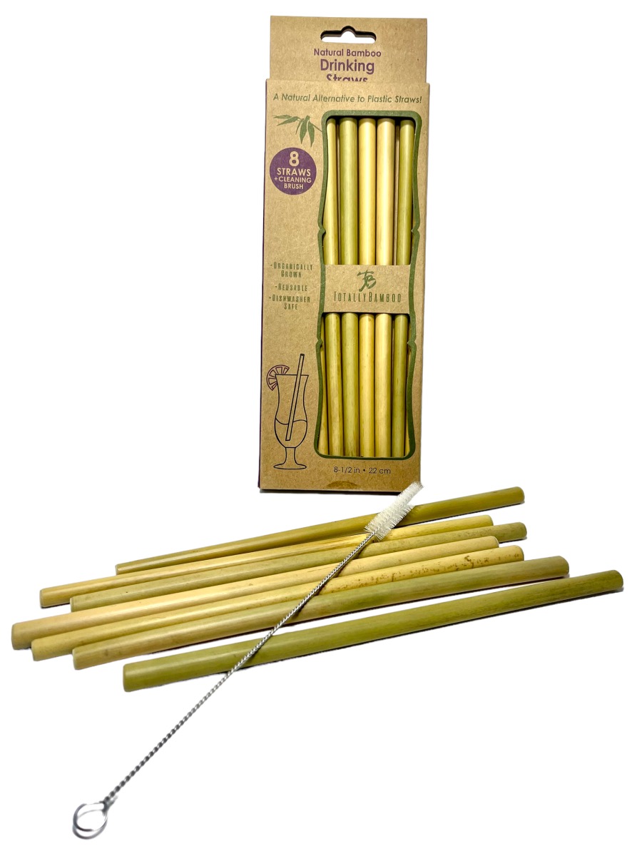 Bamboo Straws – 8 Reusable With Brush - Natural Urges
